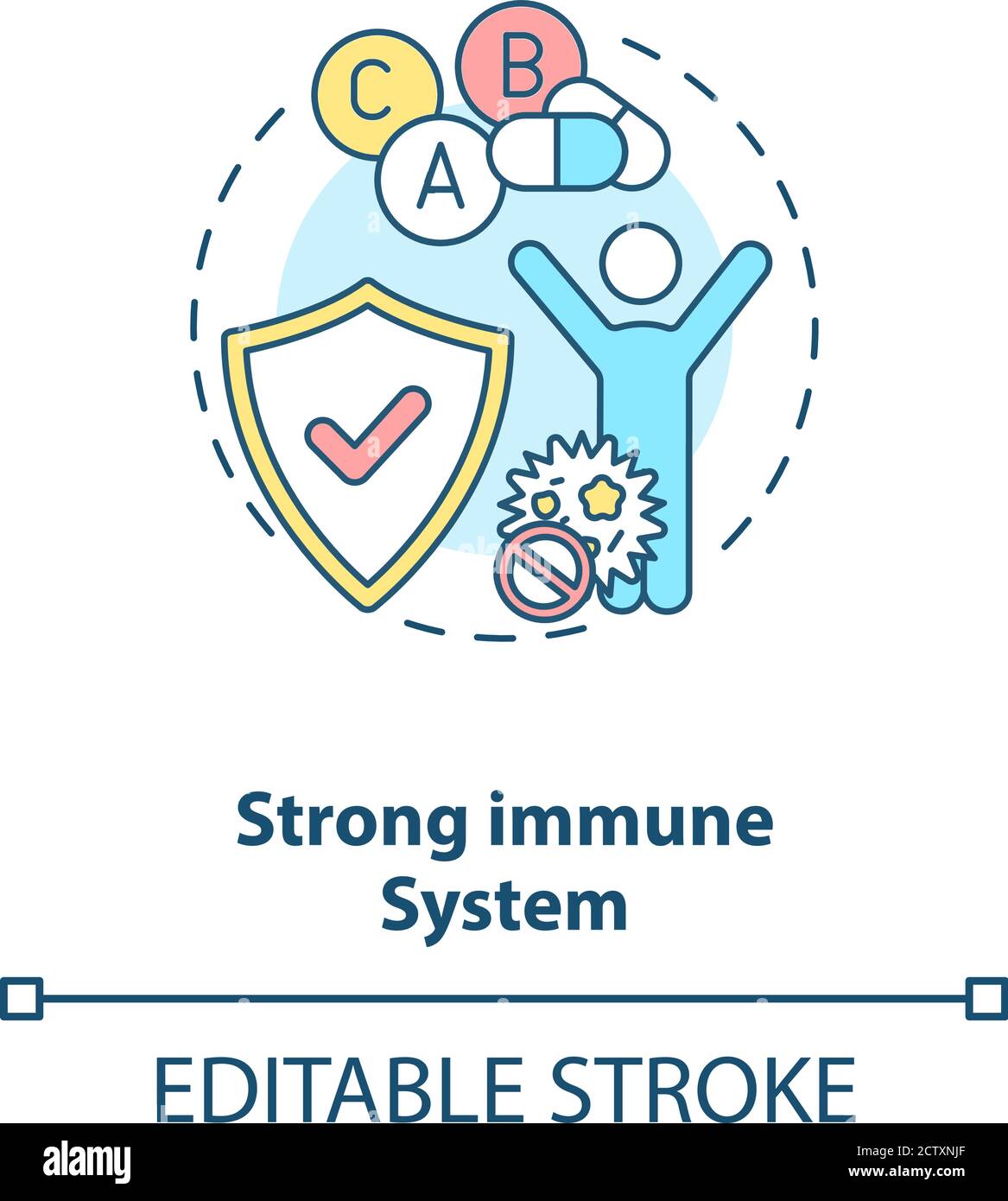 Strong immune system concept icon Stock Vector Image & Art - Alamy