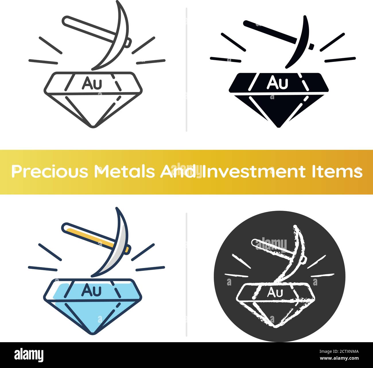 Gold mining icon Stock Vector Image & Art - Alamy