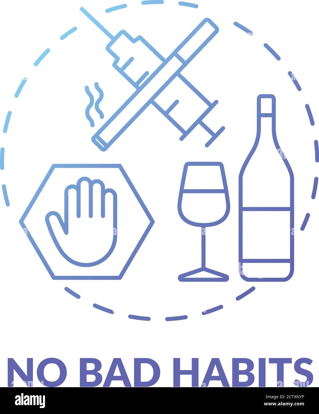 Blue line no alcohol icon hi-res stock photography and images - Alamy