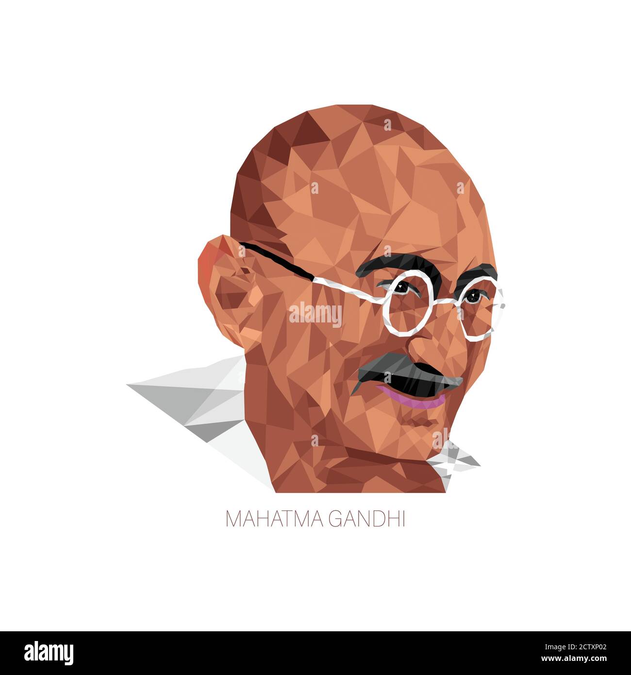 Mohan das karam chandra gandhi or mahatma gandhi simple abstract design ...