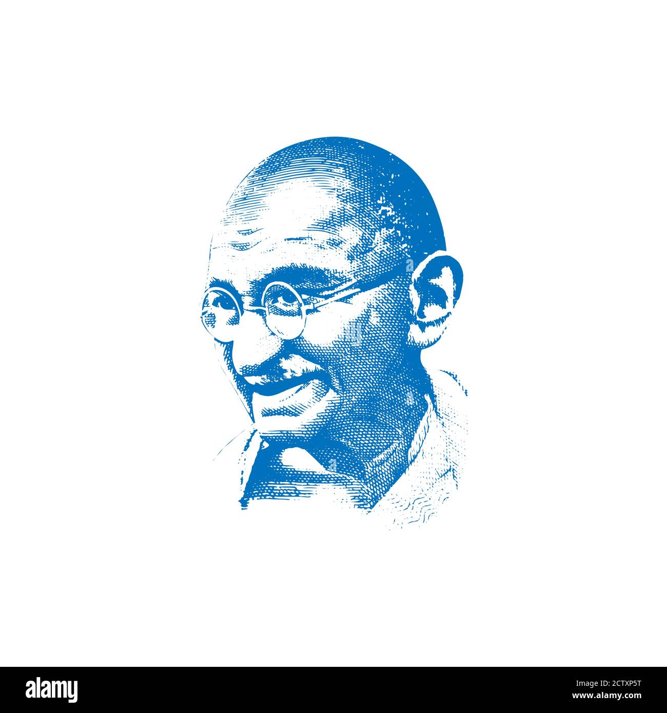 Vector illustration of Mohandas Karamchand Gandhi or mahatma gandhi who ...