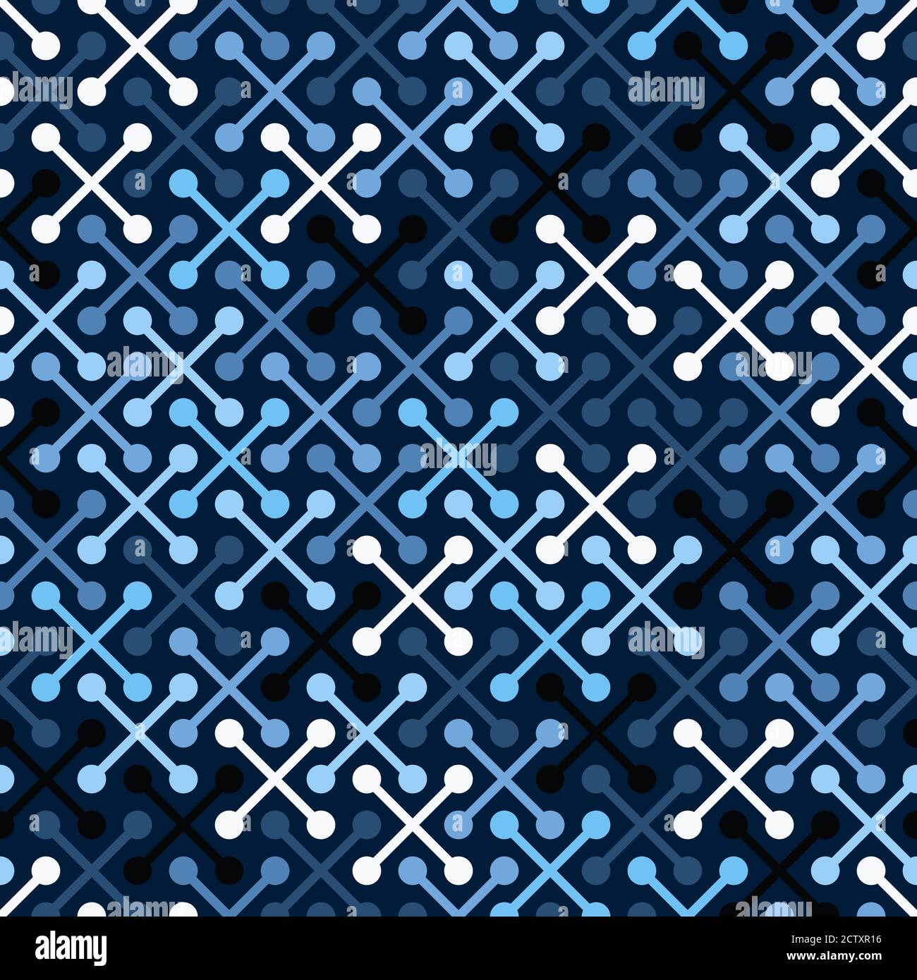 Vector geometric seamless pattern with simple cross shapes silhouettes ...