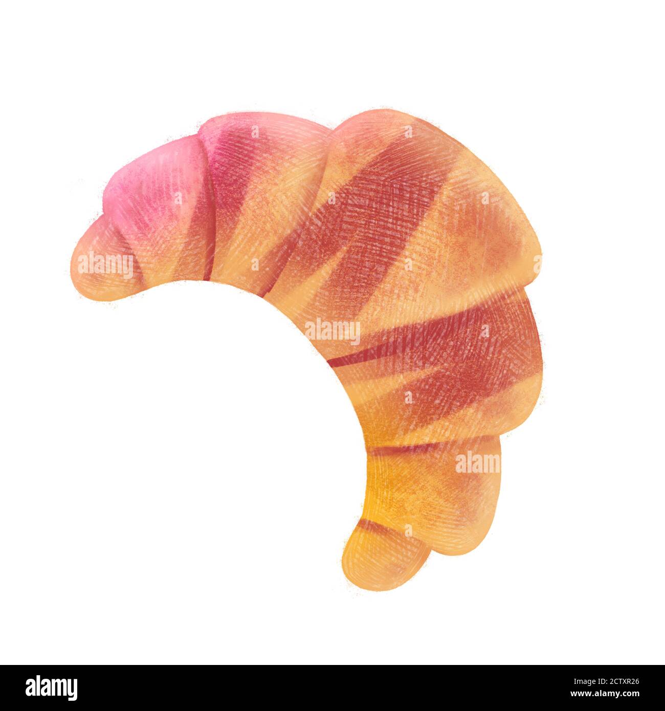 French Croissant Drawing