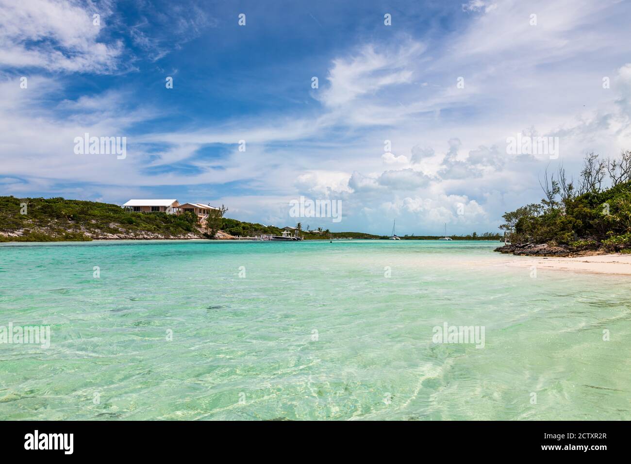 Exuma, Bahamas: view of the tropical beach in Stock Island in the ...