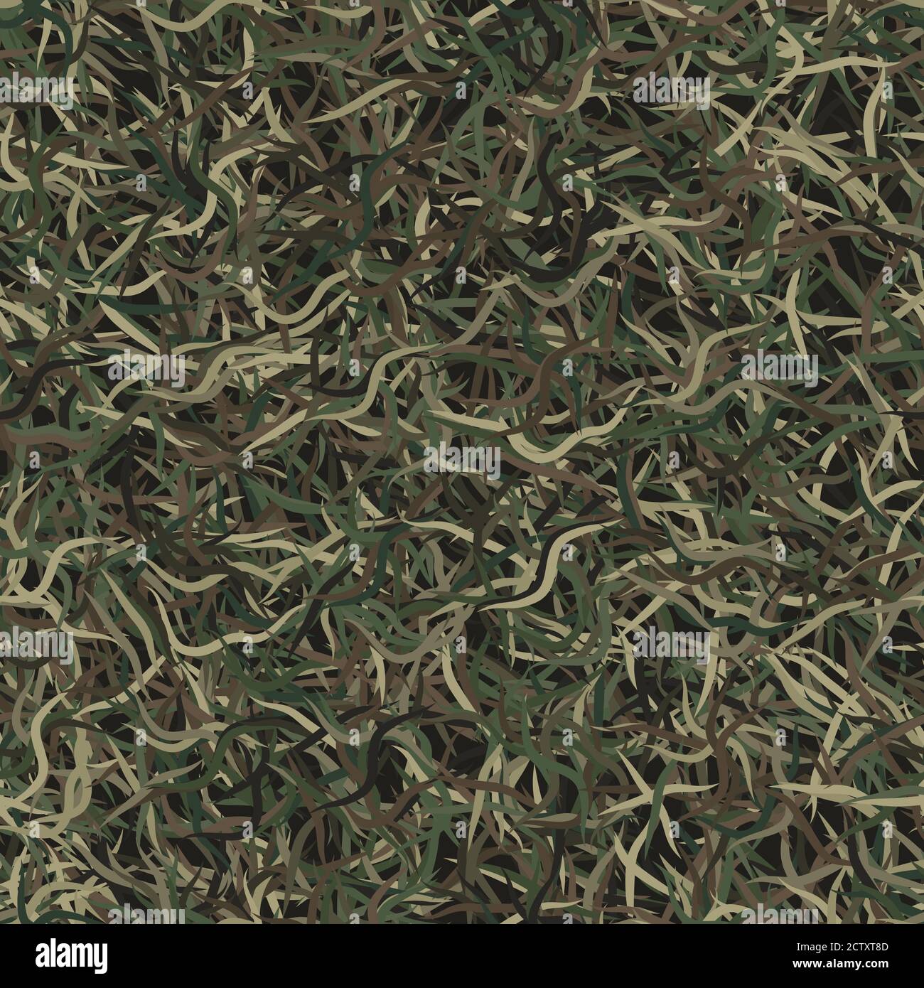Vector military ghillie camouflage seamless pattern with grass and ...