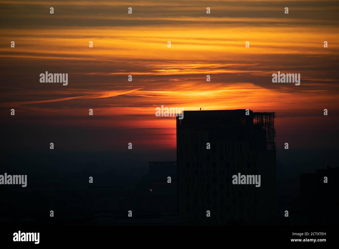 sunset view on the skyline Stock Photo - Alamy