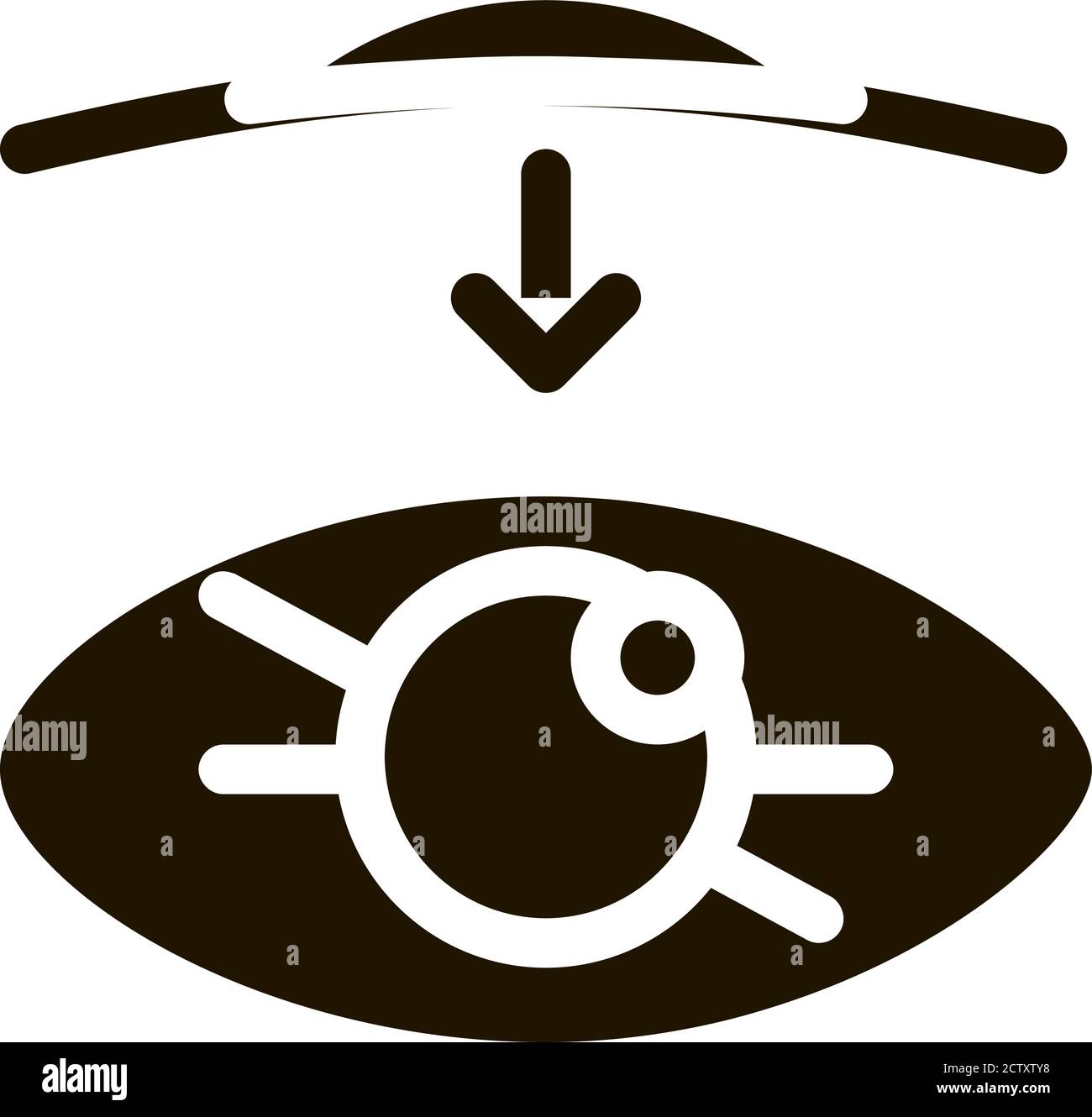 Eye Vision Contact Lens Biomaterial glyph icon Stock Vector Image & Art ...