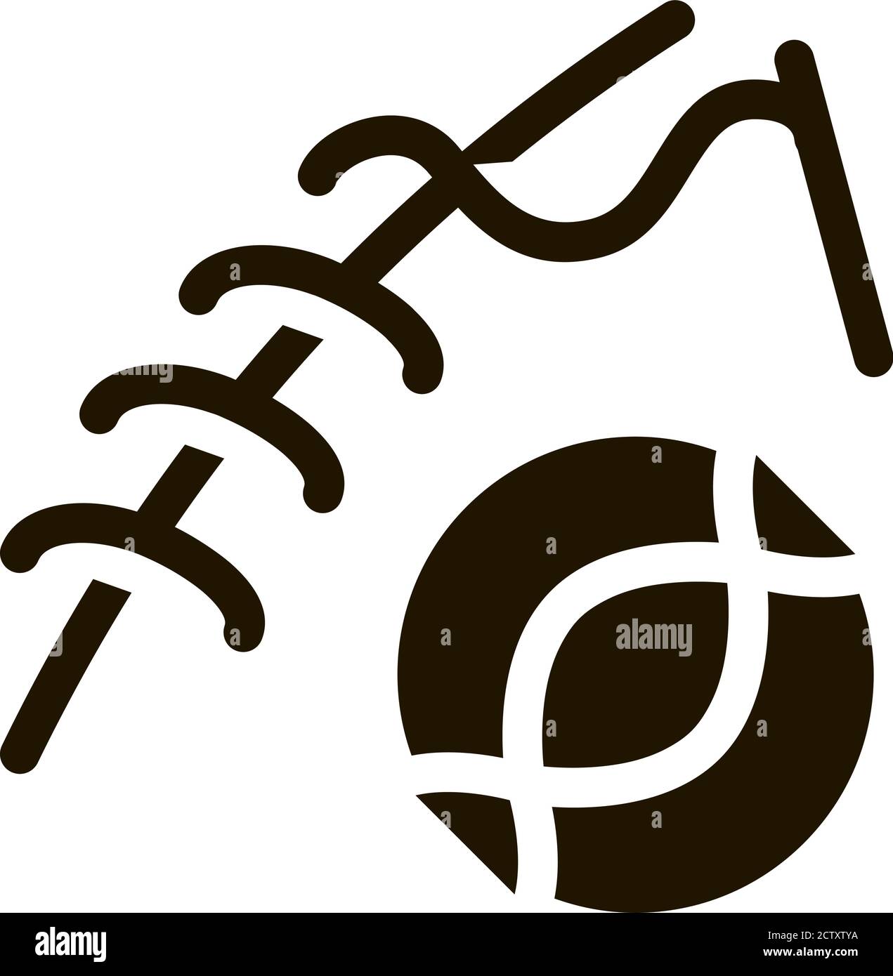 Surgery Medical Stitches Biomaterial glyph icon Stock Vector Image ...