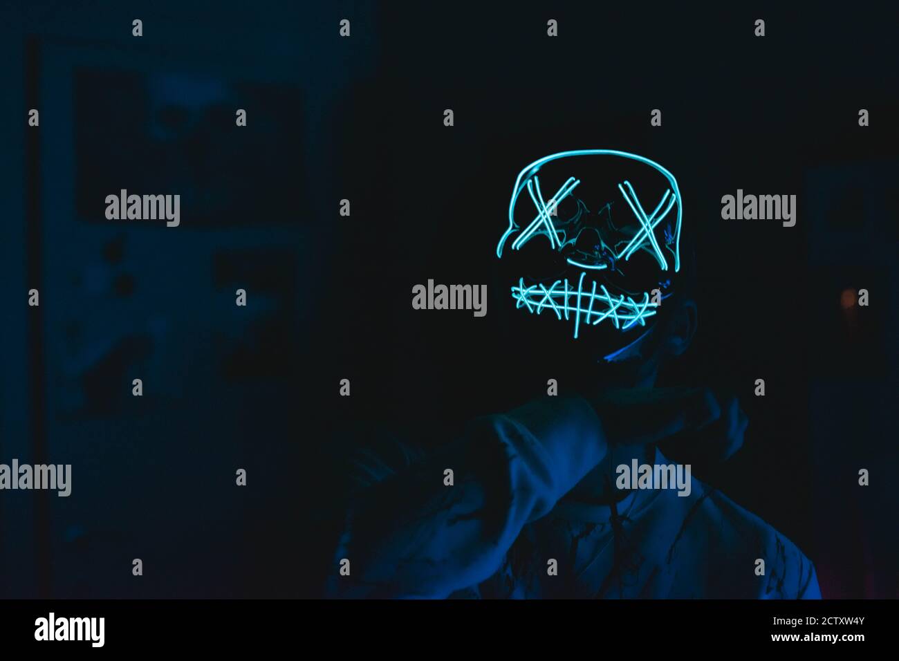 an horror purge mask for carnival Stock Photo - Alamy