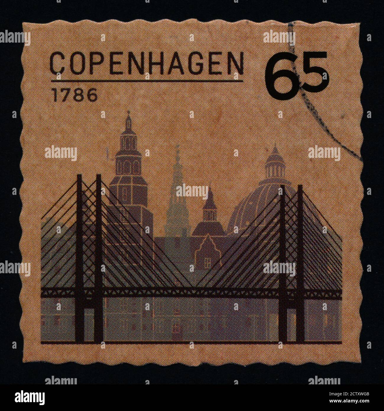 COPENHAGEN postage stamps old architecture states large format xxl ...