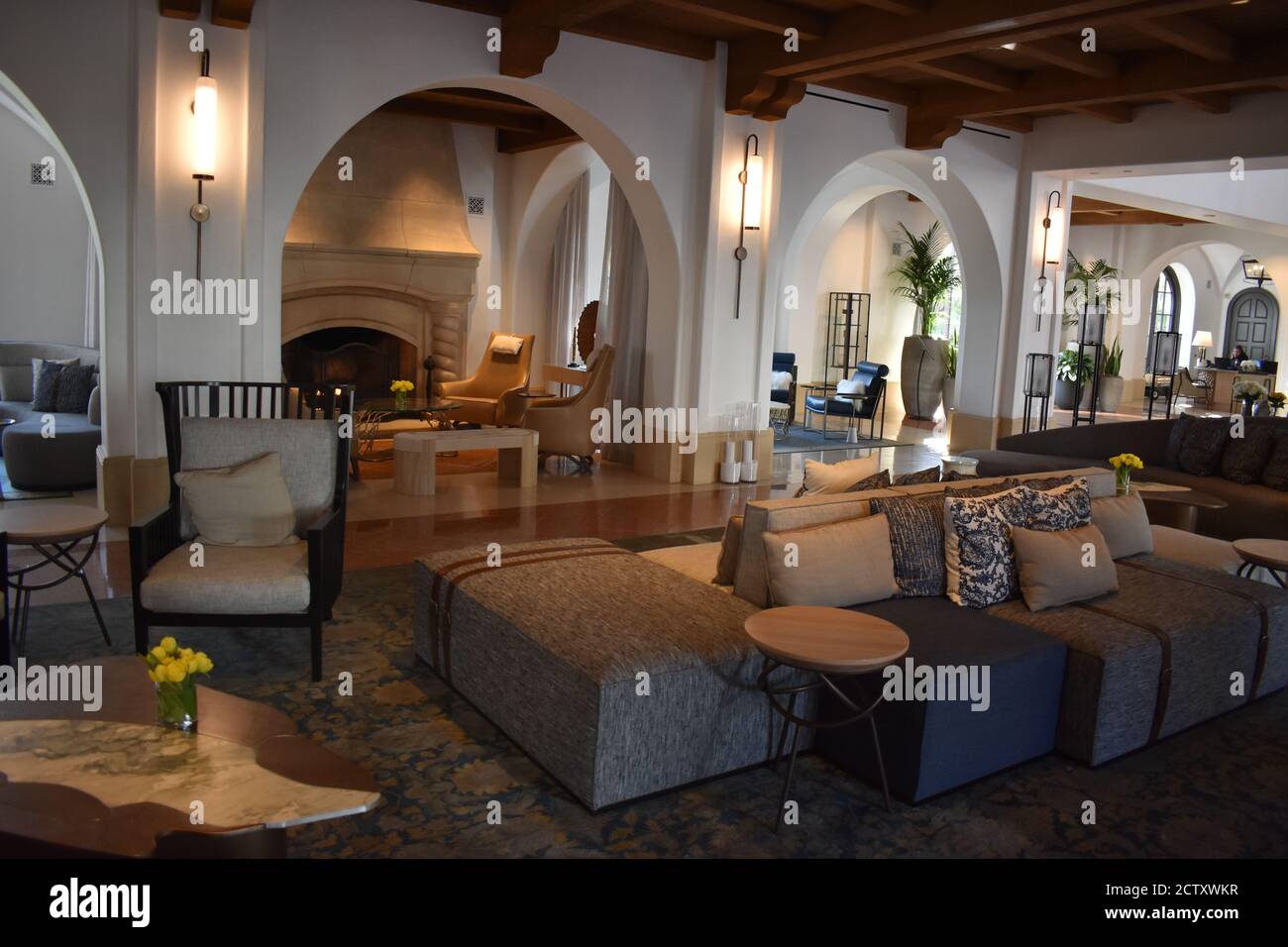 Interior of a large cozy living room Stock Photo - Alamy