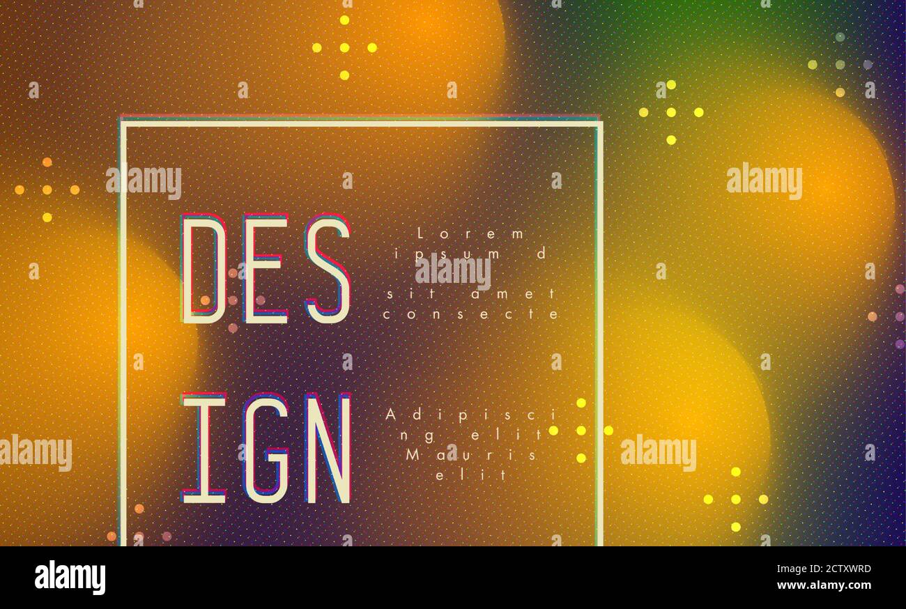 Abstract modern pop art vector frame in trendy memphis 80s-90s style ...