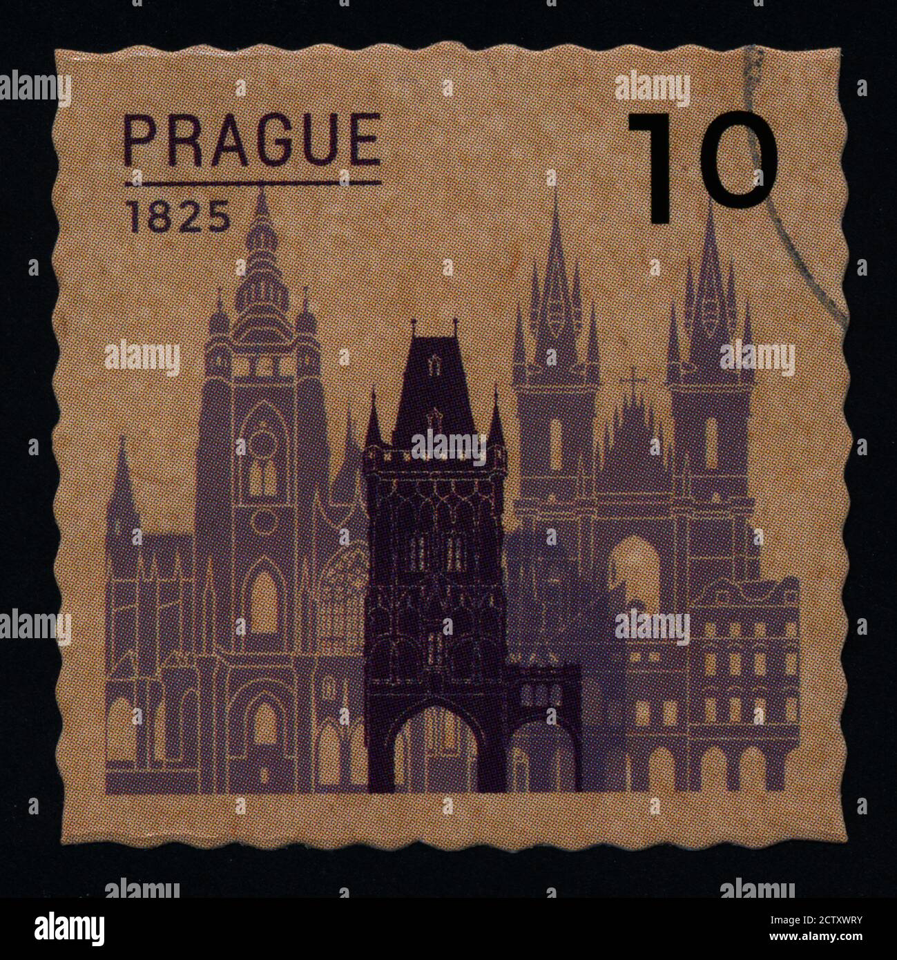 Vintage prague map hi-res stock photography and images - Alamy