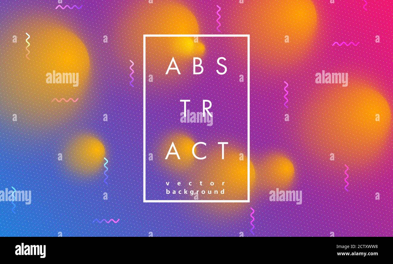 Abstract modern pop art vector frame in trendy memphis 80s-90s style ...