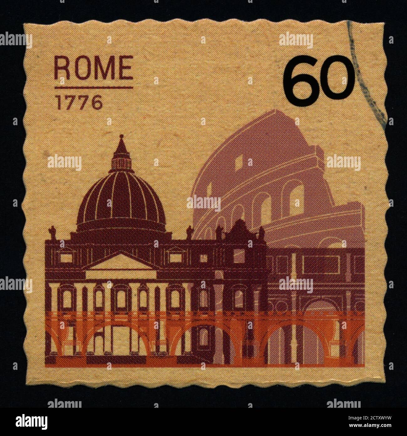 ROMA postage stamps old architecture states large format xxl Stock ...