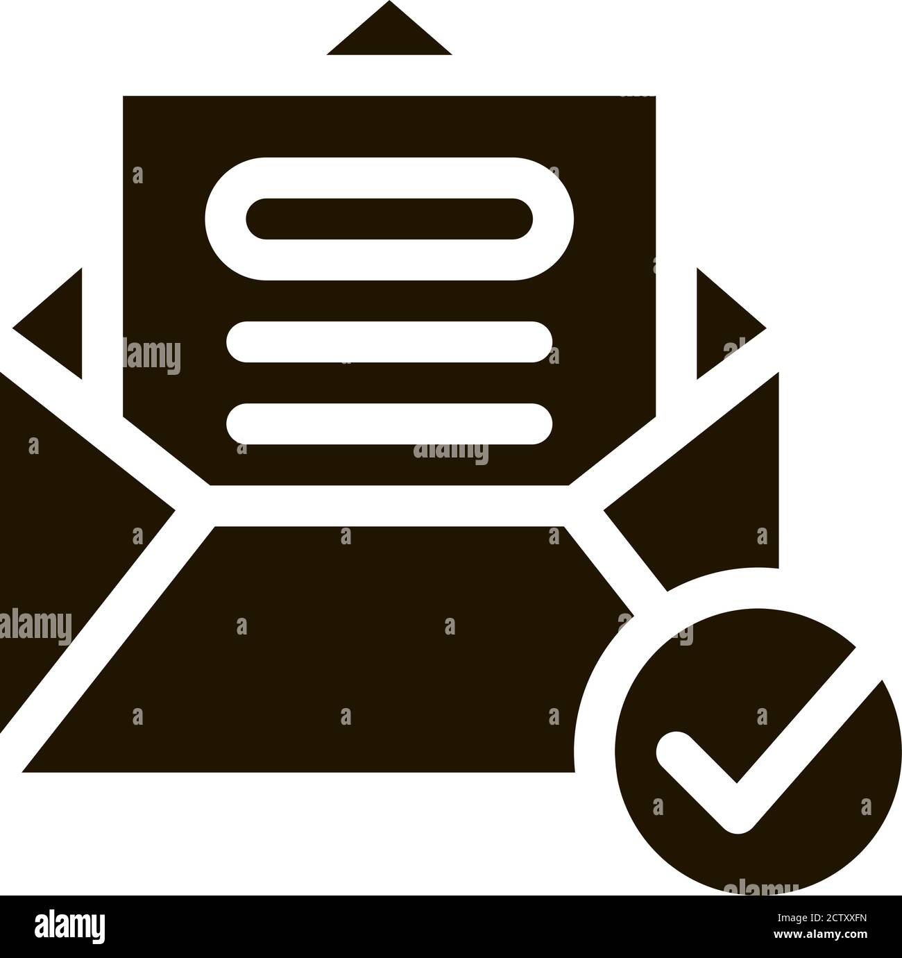 Envelope Message List And Approved Mark Vector Stock Vector Image & Art ...