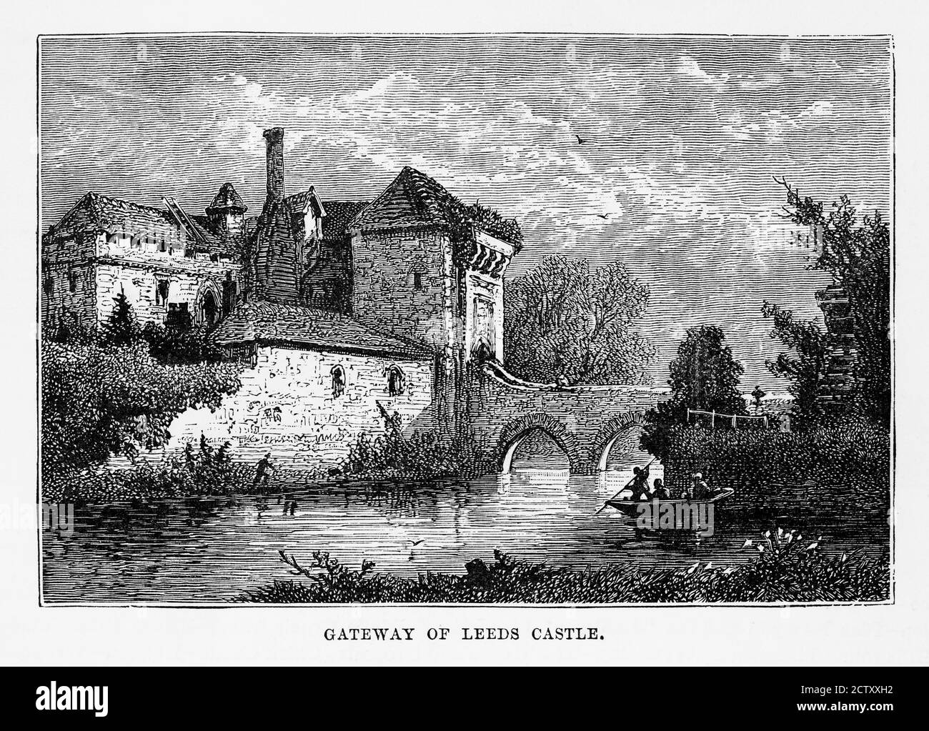 Gateway of Leeds Castle, Maidstone, England Landmarks Victorian ...