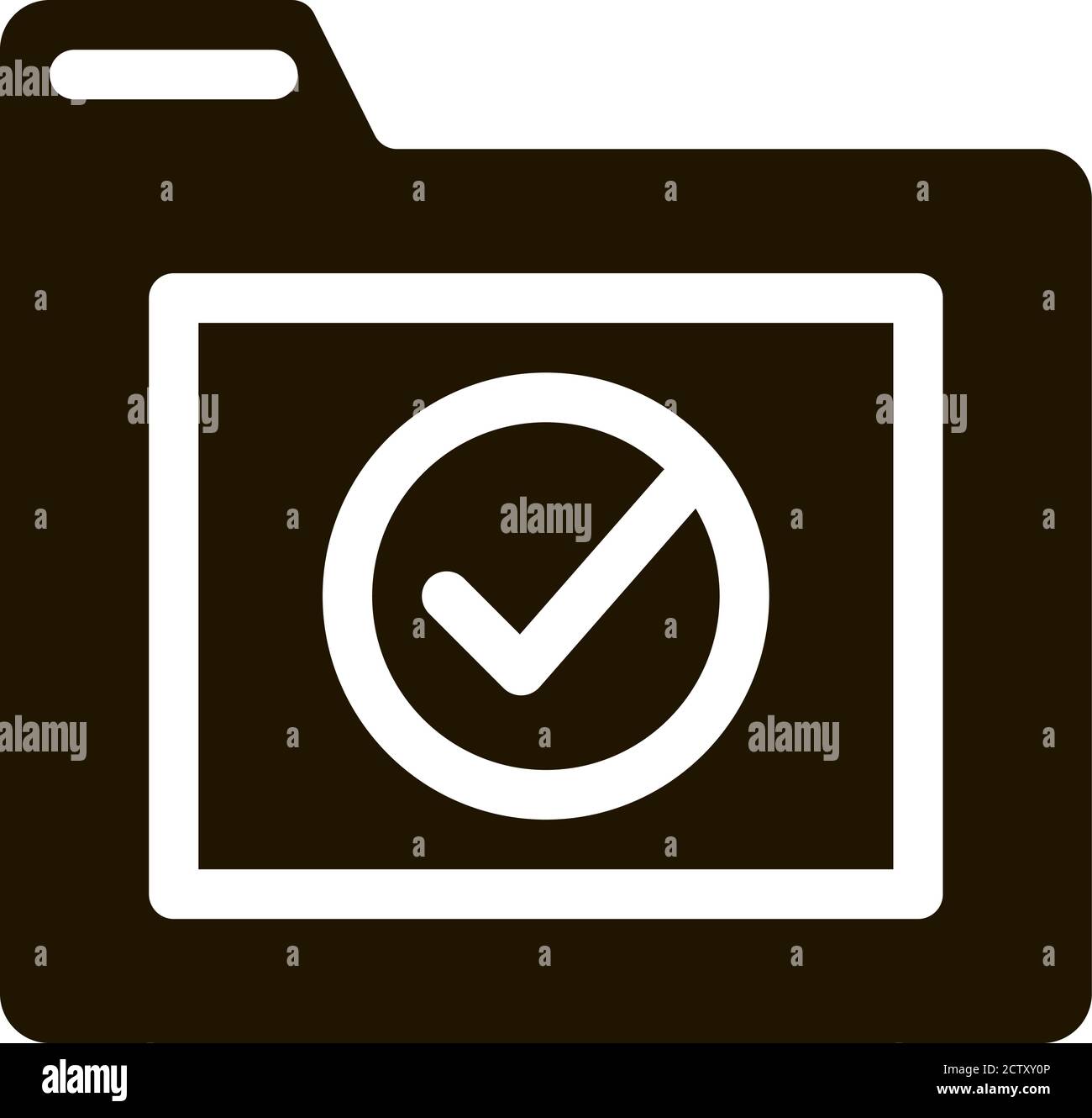 Black folder icon checkmark hi-res stock photography and images - Alamy