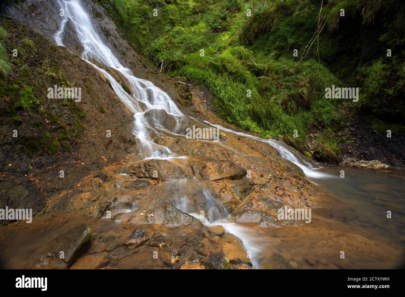 Grey Mare's Tail waterfall, Llanrwst, Snowdonia, North Wales Stock ...