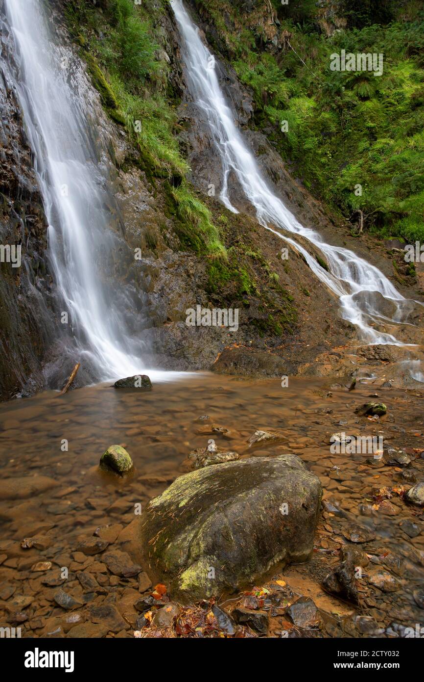 Grey Mare's Tail waterfall, Llanrwst, Snowdonia, North Wales Stock ...