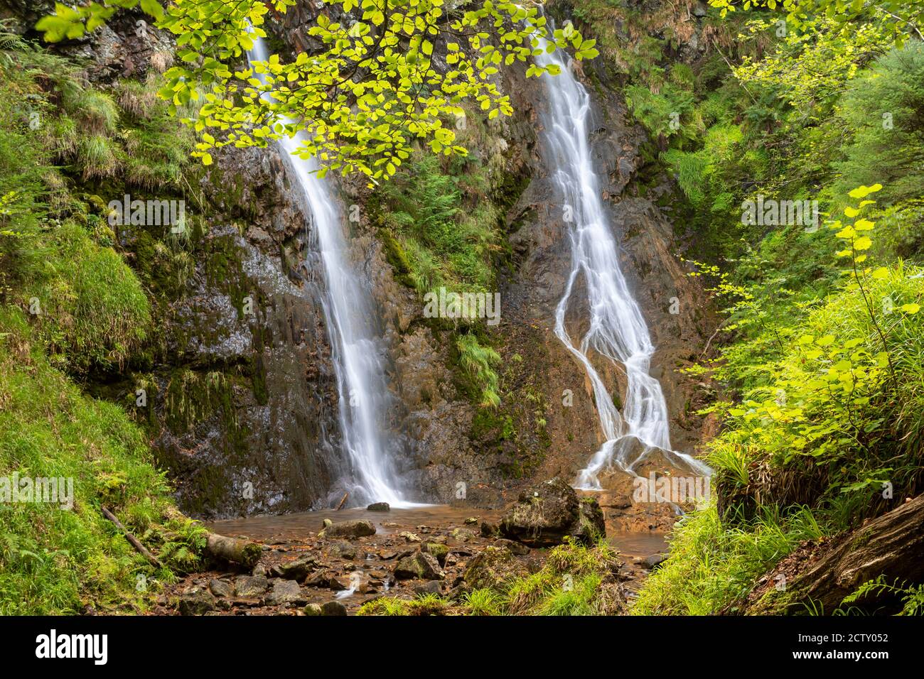Grey Mare's Tail waterfall, Llanrwst, Snowdonia, North Wales Stock ...