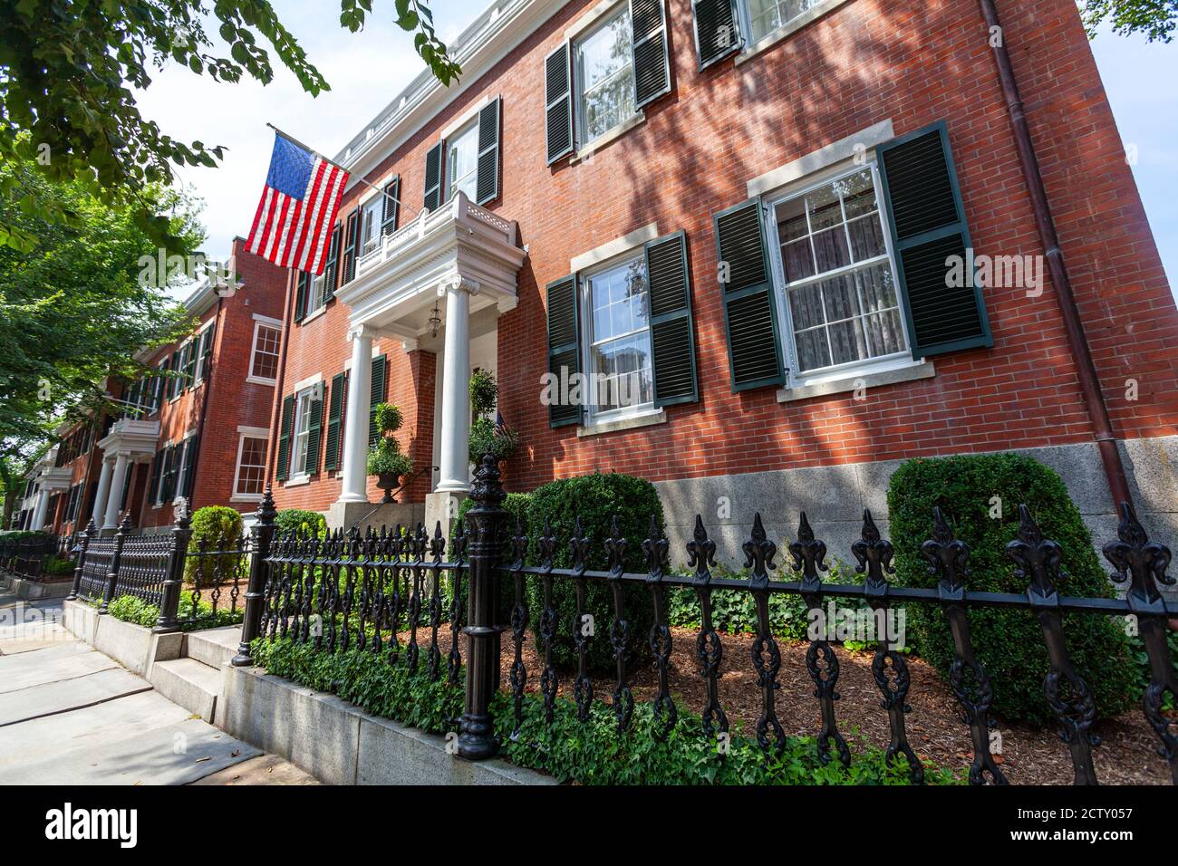 Main Street in historic downtown Nantucket, Nantucket island ...