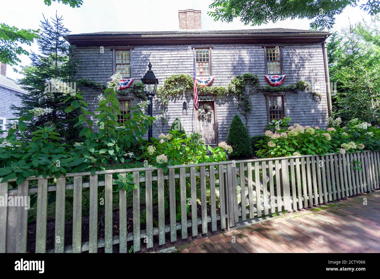 Main Street in historic downtown Nantucket, Nantucket island ...