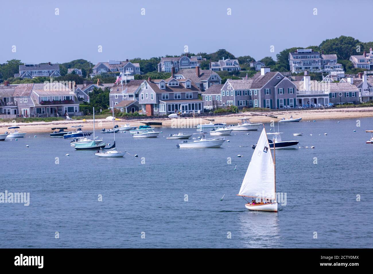 Sailing boat to Nantucket island, Massachusetts, USA Stock Photo - Alamy