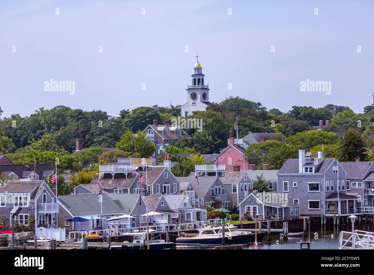 Nantucket view from ferry, Nantucket island, Massachusetts, USA Stock ...