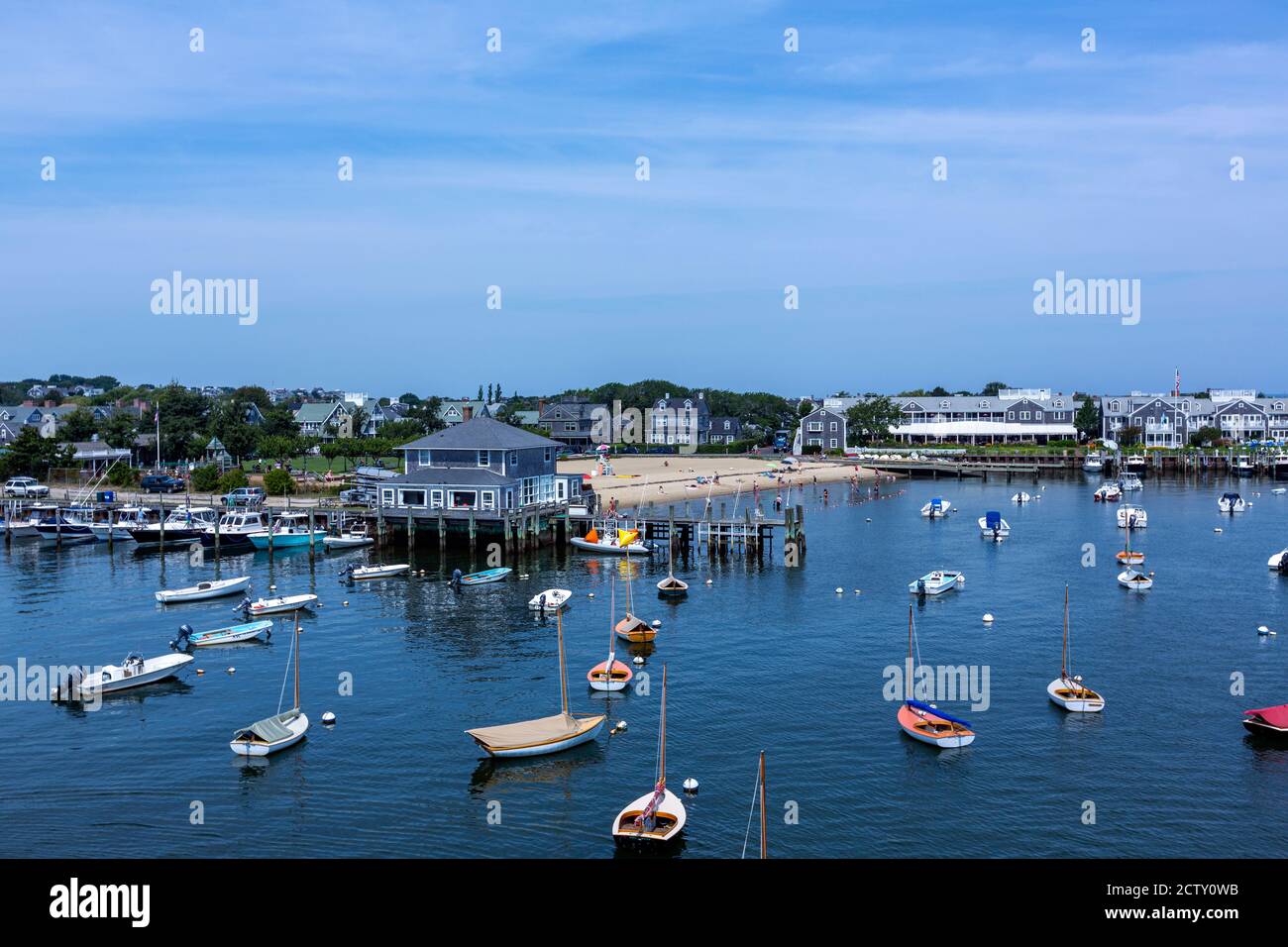 Nantucket view from ferry, Nantucket island, Massachusetts, USA Stock ...