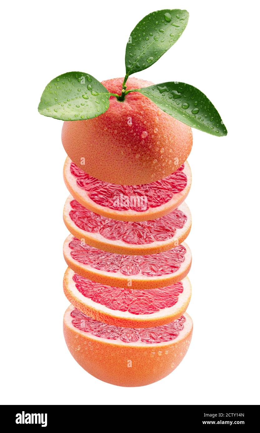 Grapefruit sliced isolated hi-res stock photography and images - Alamy