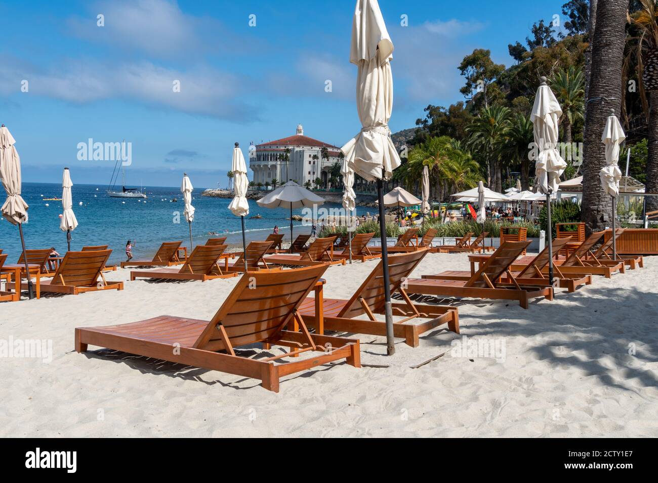 Descanso beach club, Santa Catalina Island. USA, famous tourist ...