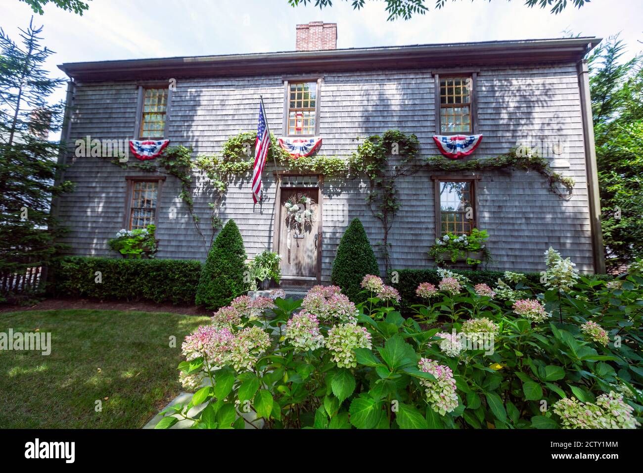 Main Street in historic downtown Nantucket, Nantucket island ...