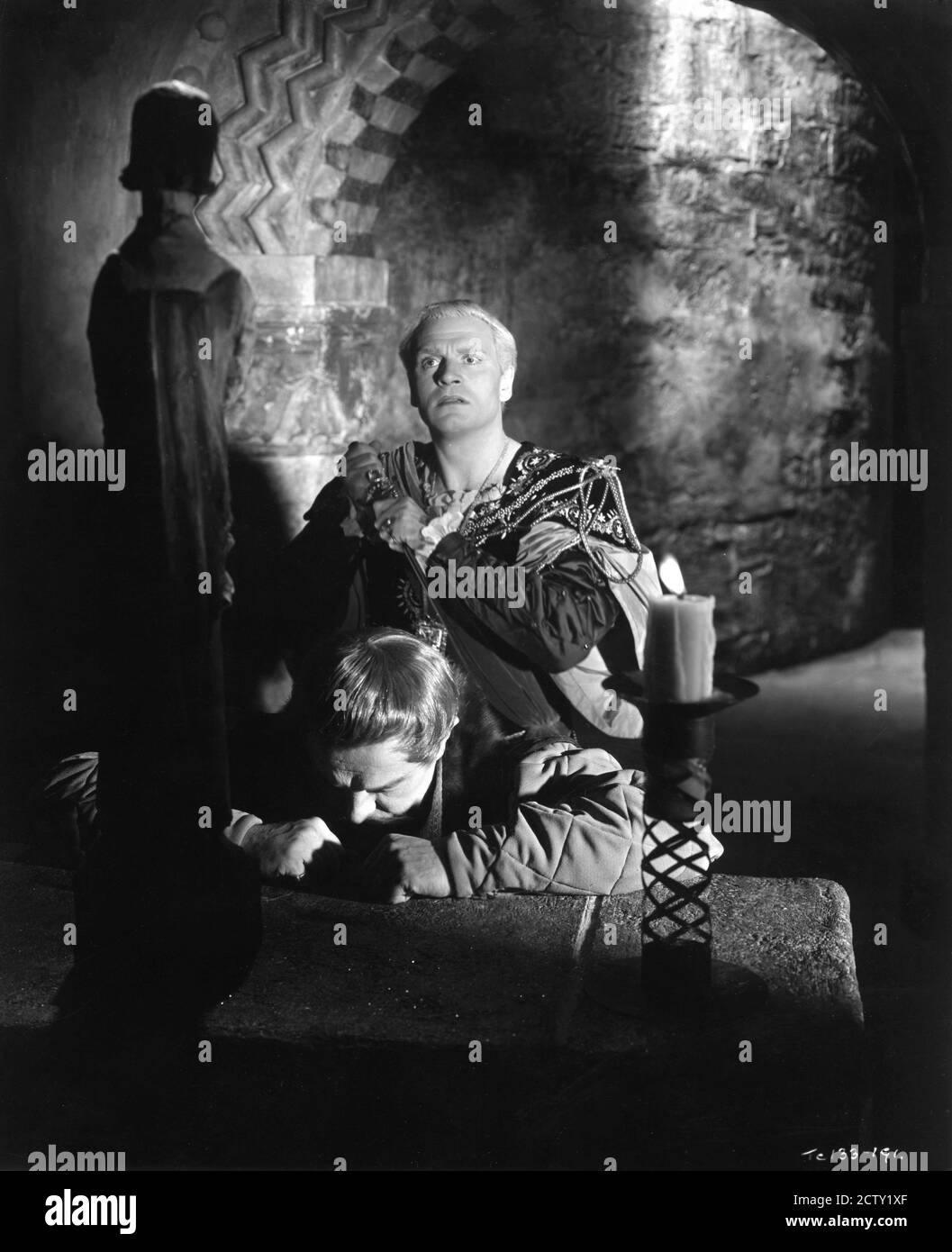 BASIL SYDNEY as Claudius and LAURENCE OLIVIER in the Chapel Scene in ...