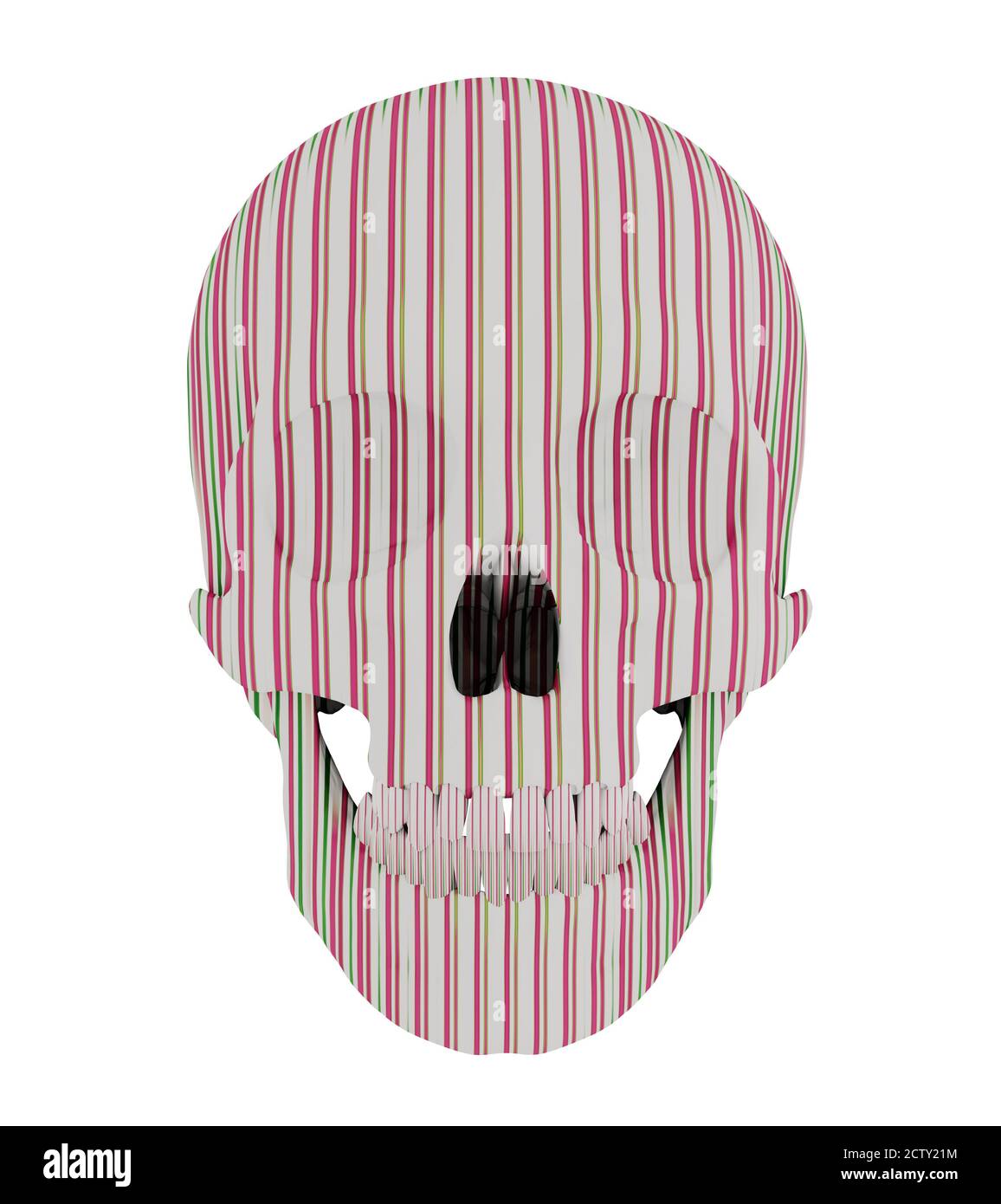 abstract striped skull isolated on white background, halloween element ...