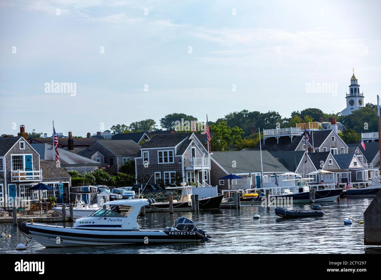 Nantucket view from ferry, Nantucket island, Massachusetts, USA Stock ...