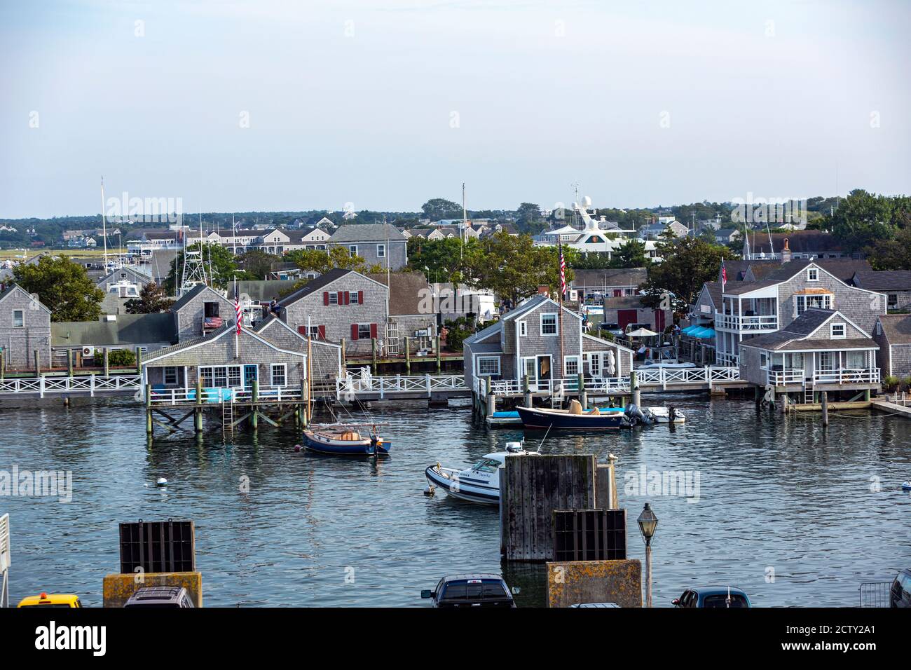 Nantucket view from ferry, Nantucket island, Massachusetts, USA Stock ...