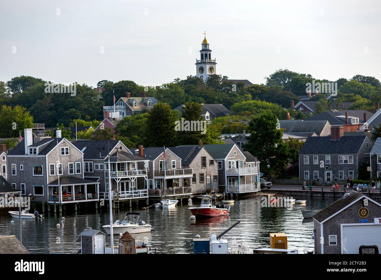 Nantucket view from ferry, Nantucket island, Massachusetts, USA Stock ...