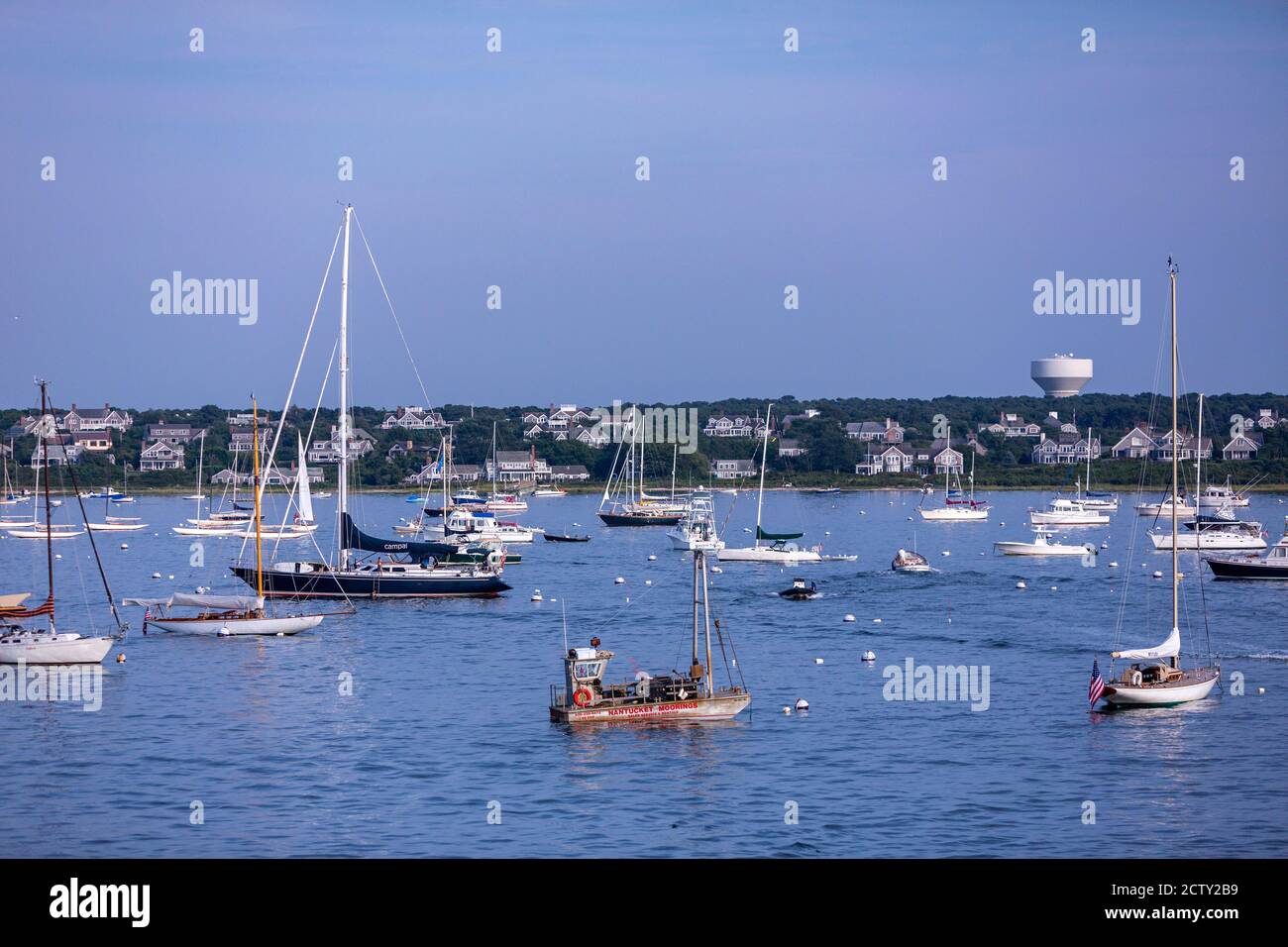 Nantucket view from ferry, Nantucket island, Massachusetts, USA Stock ...