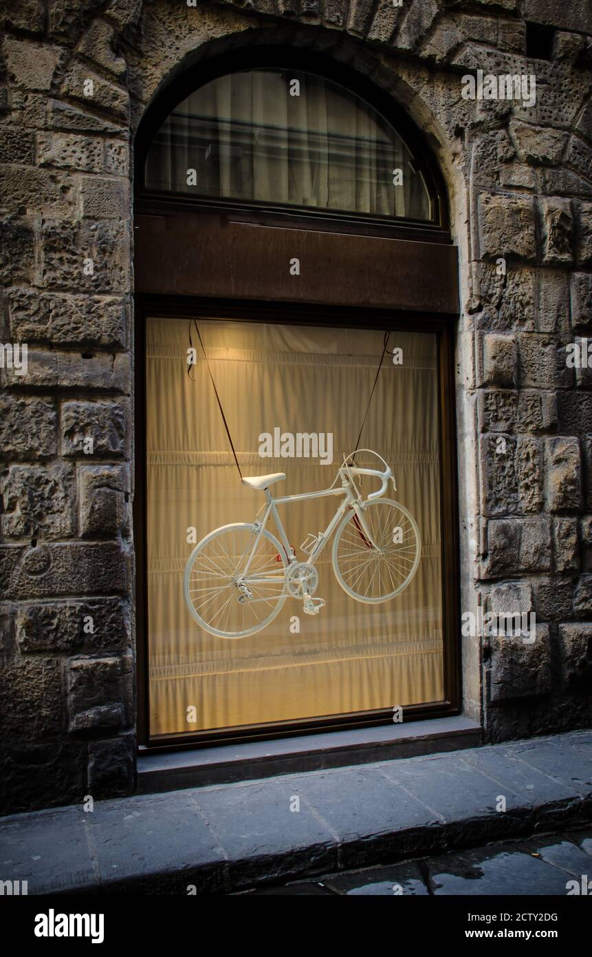 Retail store window in Florence, Italy Stock Photo - Alamy