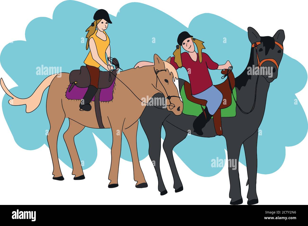 Horsey girl Stock Vector Images - Alamy