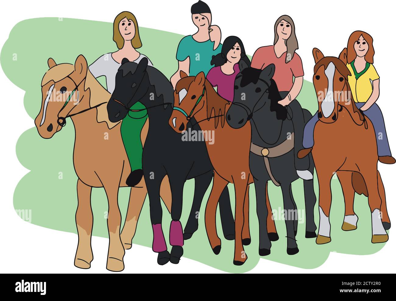 Female jockey Stock Vector Images - Alamy