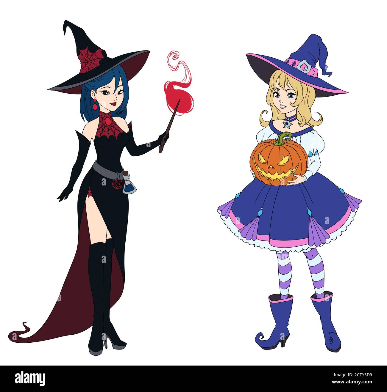 Two witches hi-res stock photography and images - Alamy