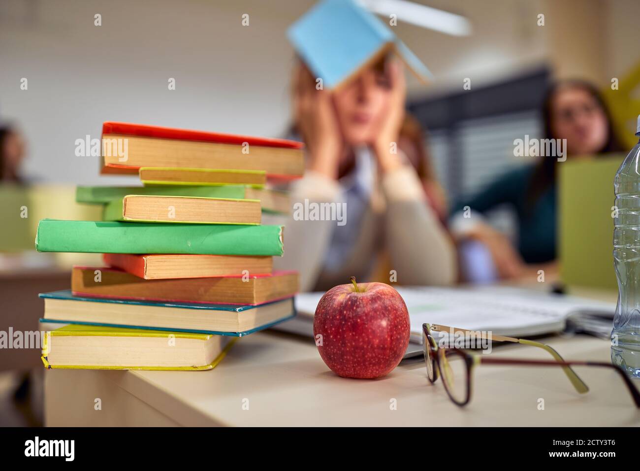 Difficult day at the university classroom Stock Photo - Alamy