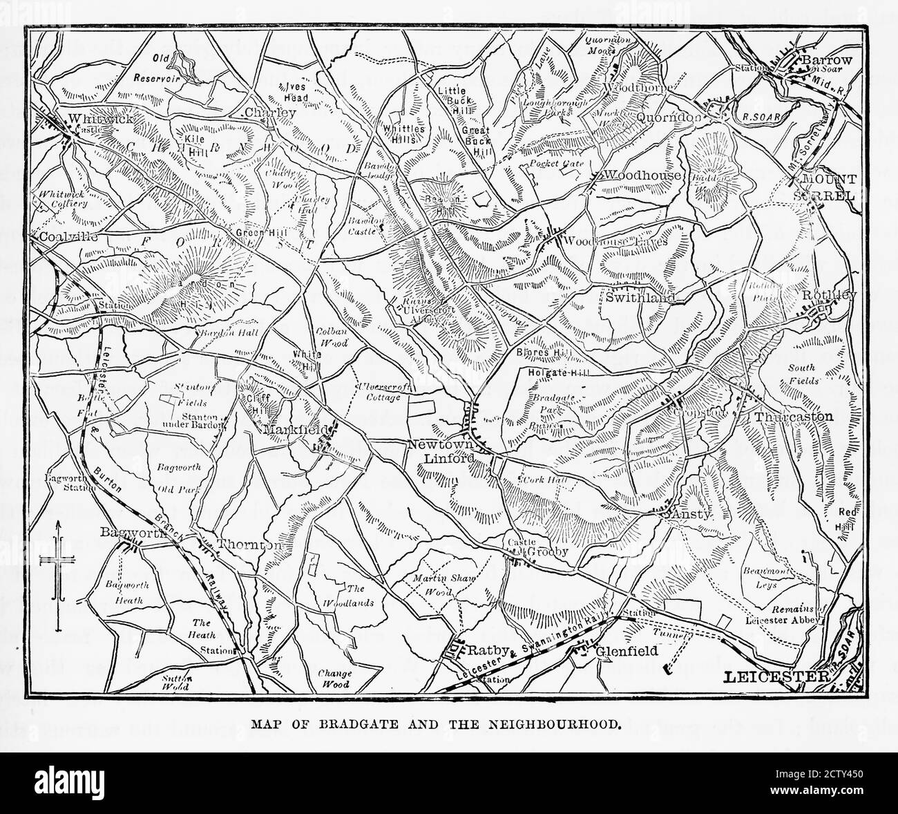 Antique british road map hi-res stock photography and images - Alamy