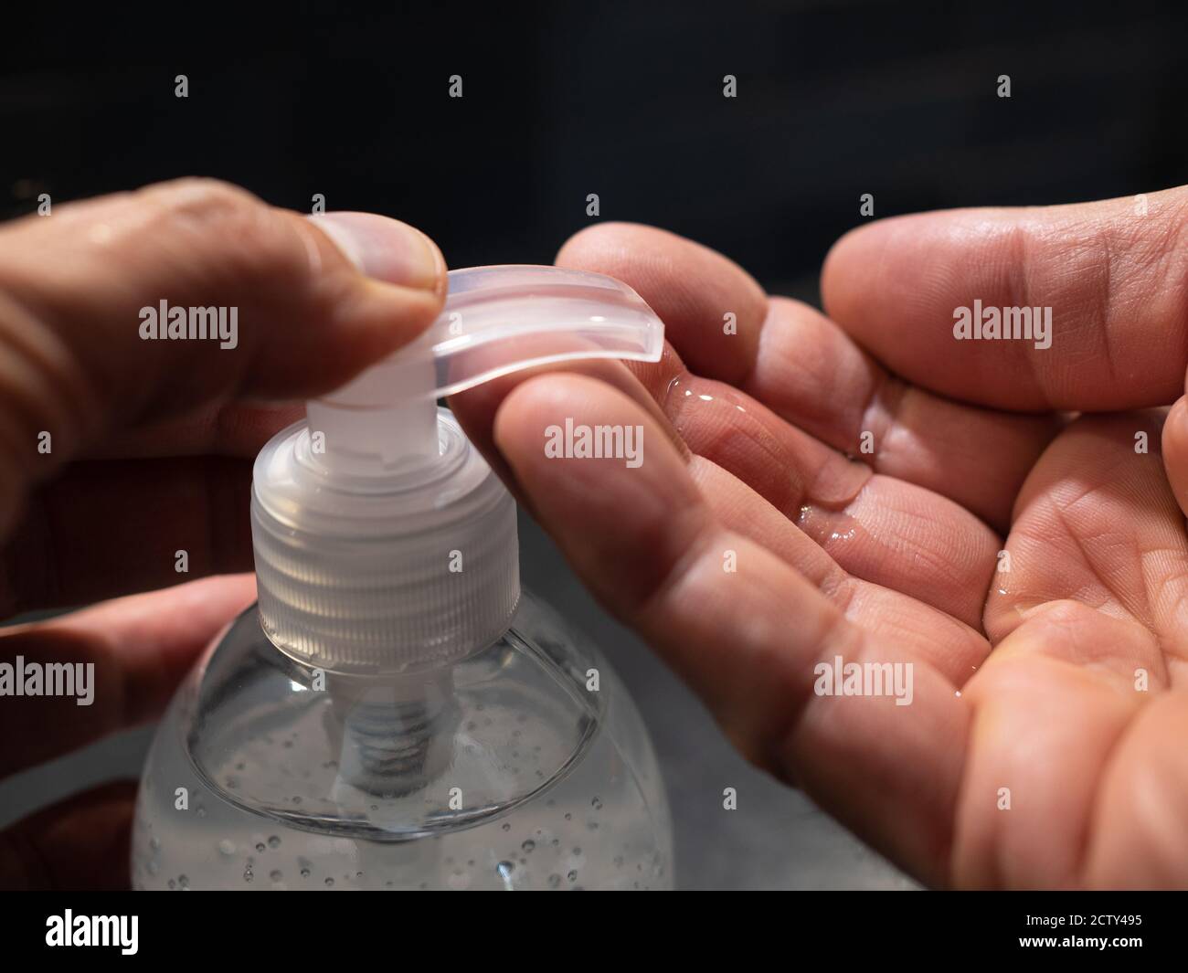 Hand disinfection hi-res stock photography and images - Alamy