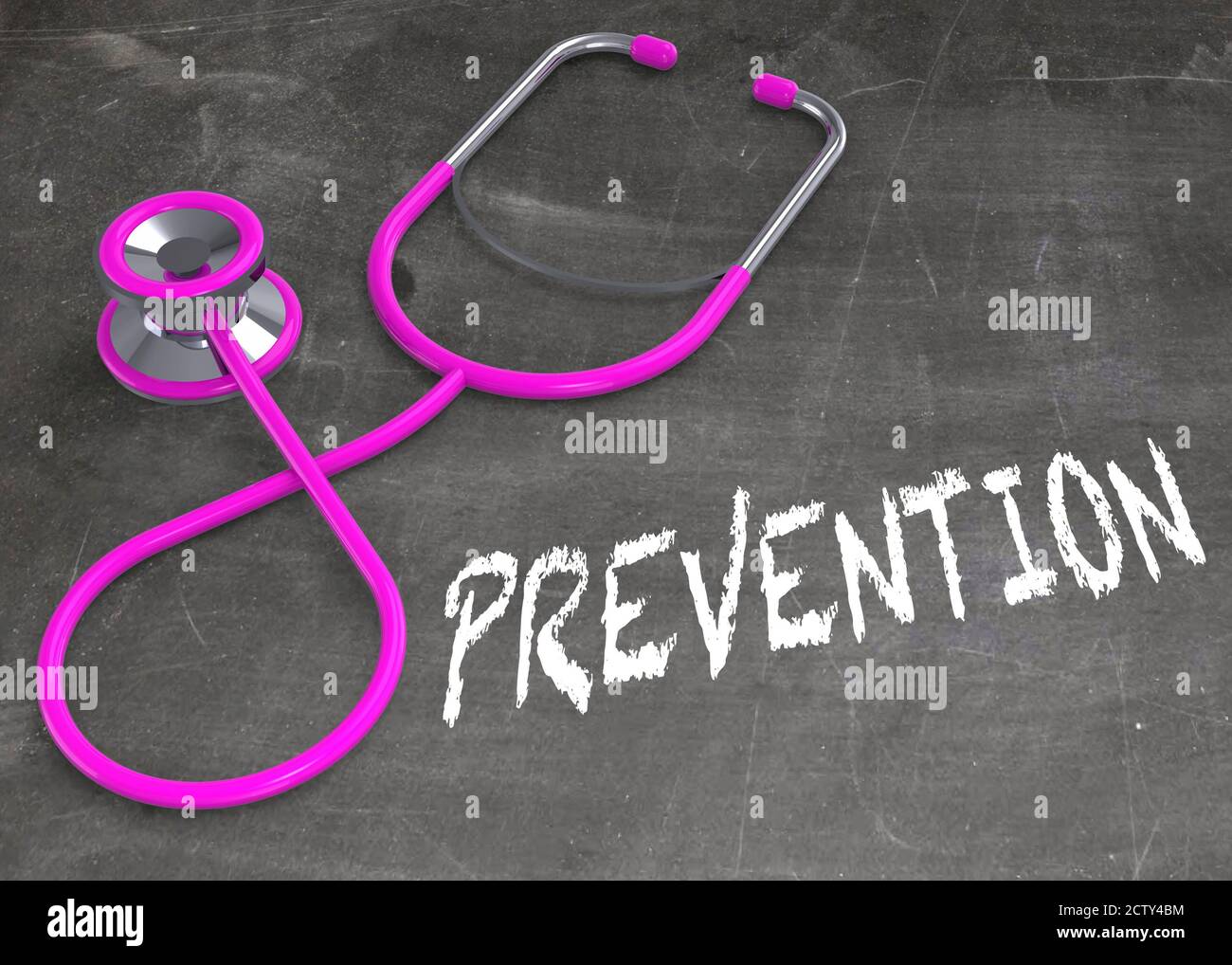 Prevention and Stethoscope Concept - 3D Stock Photo - Alamy