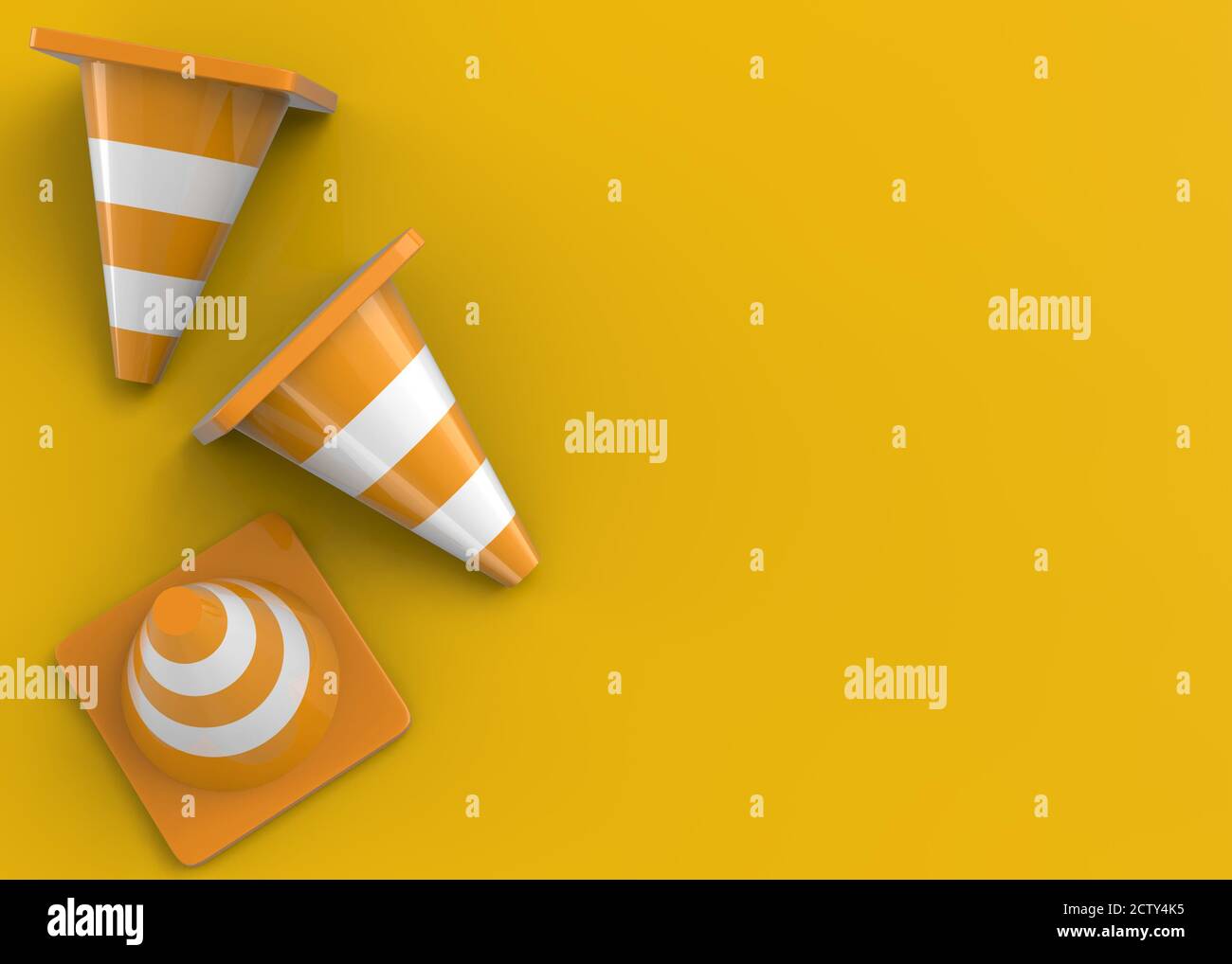 Traffic warning cones hi-res stock photography and images - Alamy