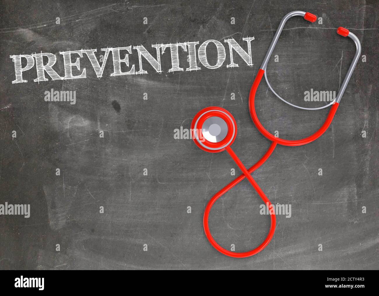 Prevention and Stethoscope Concept - 3D Stock Photo - Alamy