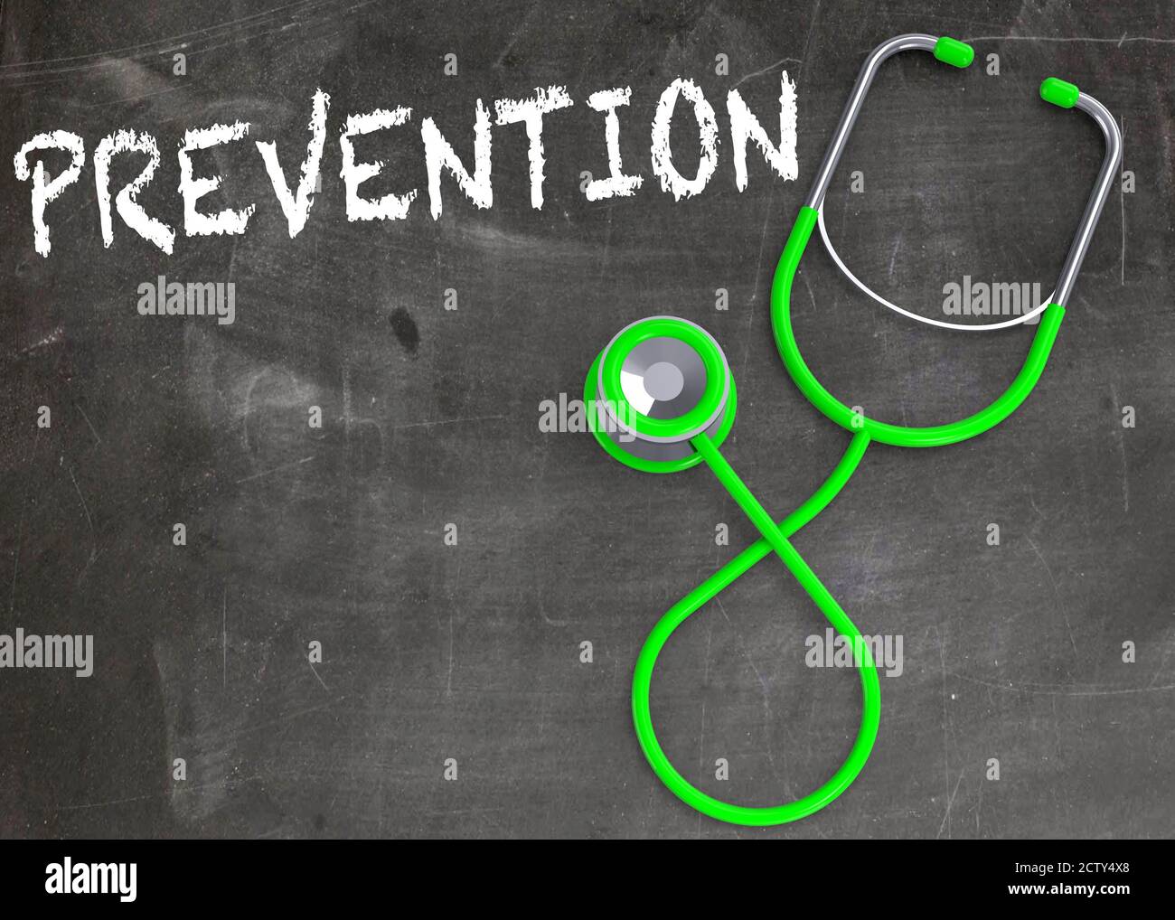 Prevention and Stethoscope Concept - 3D Stock Photo - Alamy